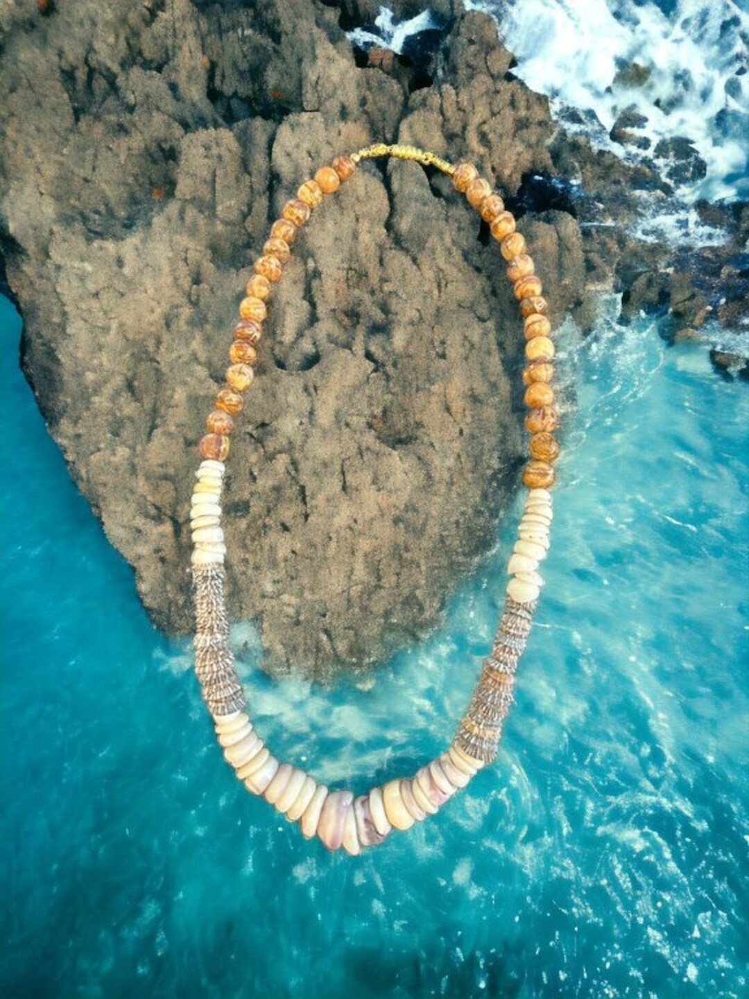 Hawaiian Puka Opihi Sea Urchin Shells Necklace #3 - Etsy