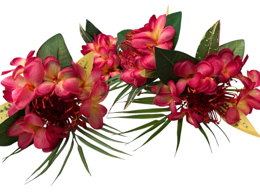 Hawaiian Plumeria Protea Croton Bouquet Set of Four - Etsy