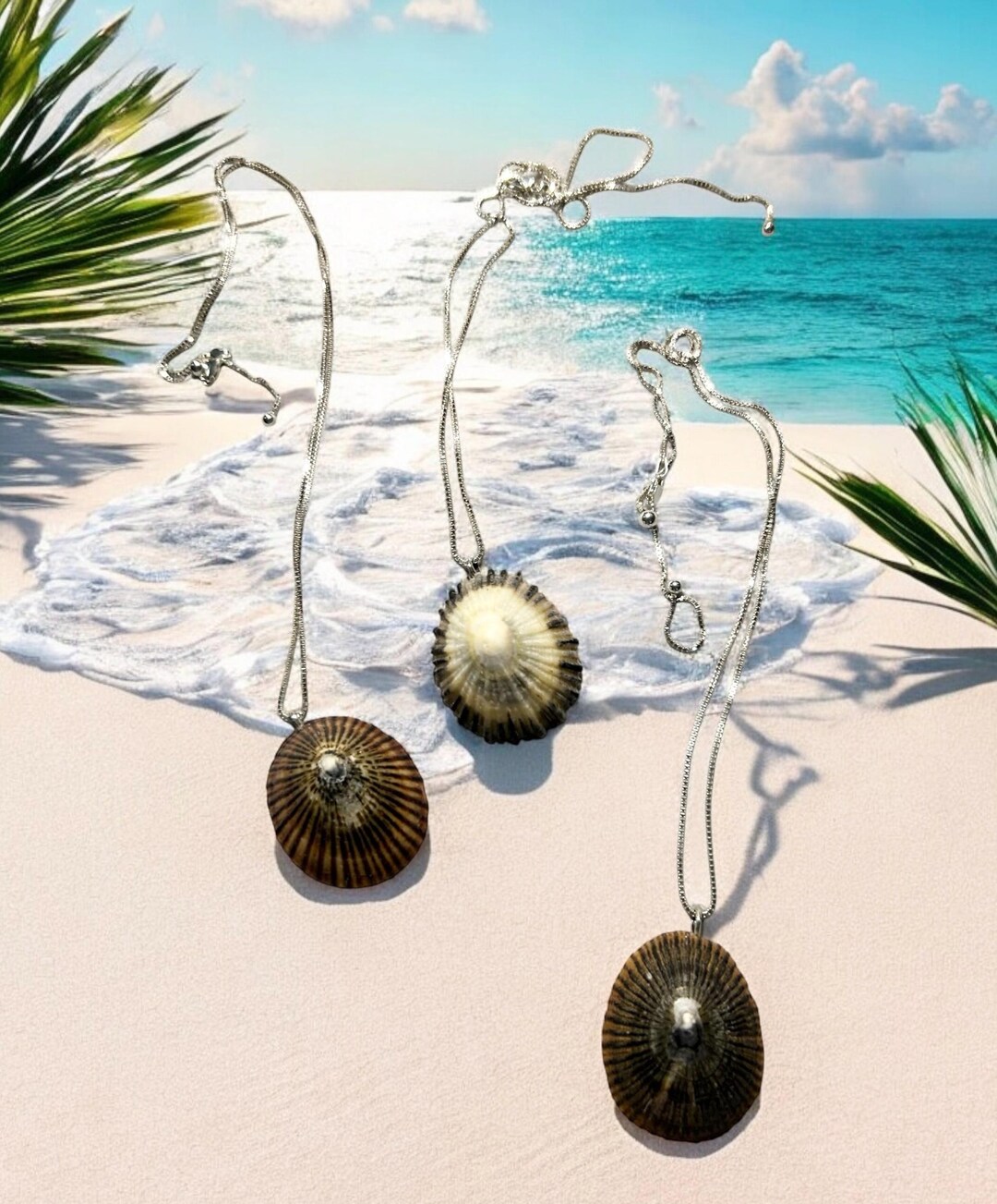 Hawaiian Opihi Shell Adjustable Stainless Steel Necklace - Set of 3 - Etsy