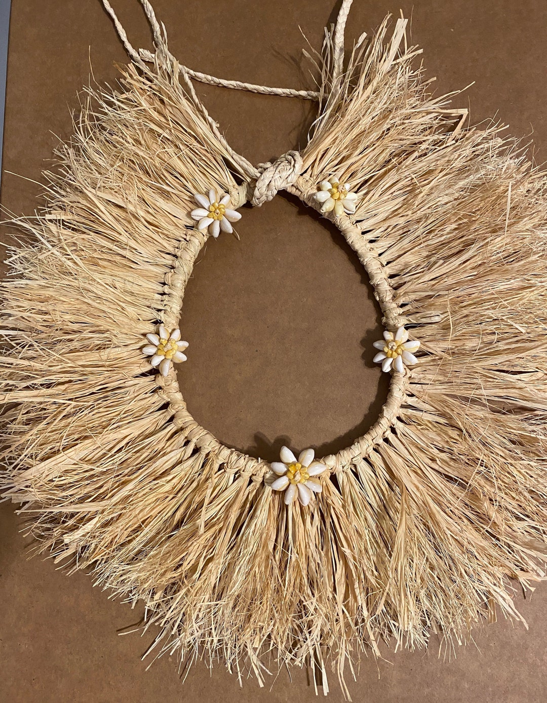 Raffia Lei Po'o Haku Head Lei - Etsy
