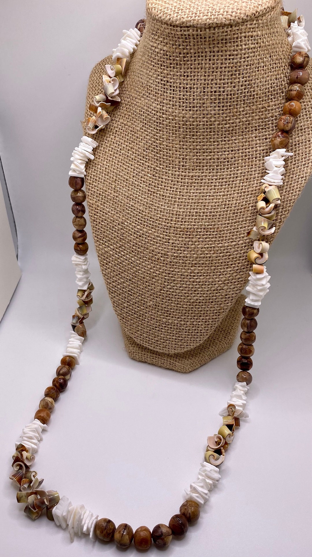 White Shell Chips, Sea Urchin Beads & Luhuanus Everlasting Sliced ...