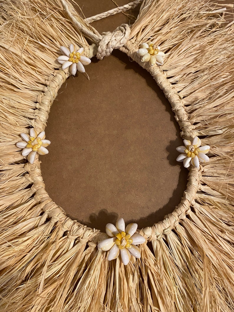 Raffia Lei Po'o Haku Head Lei - Etsy
