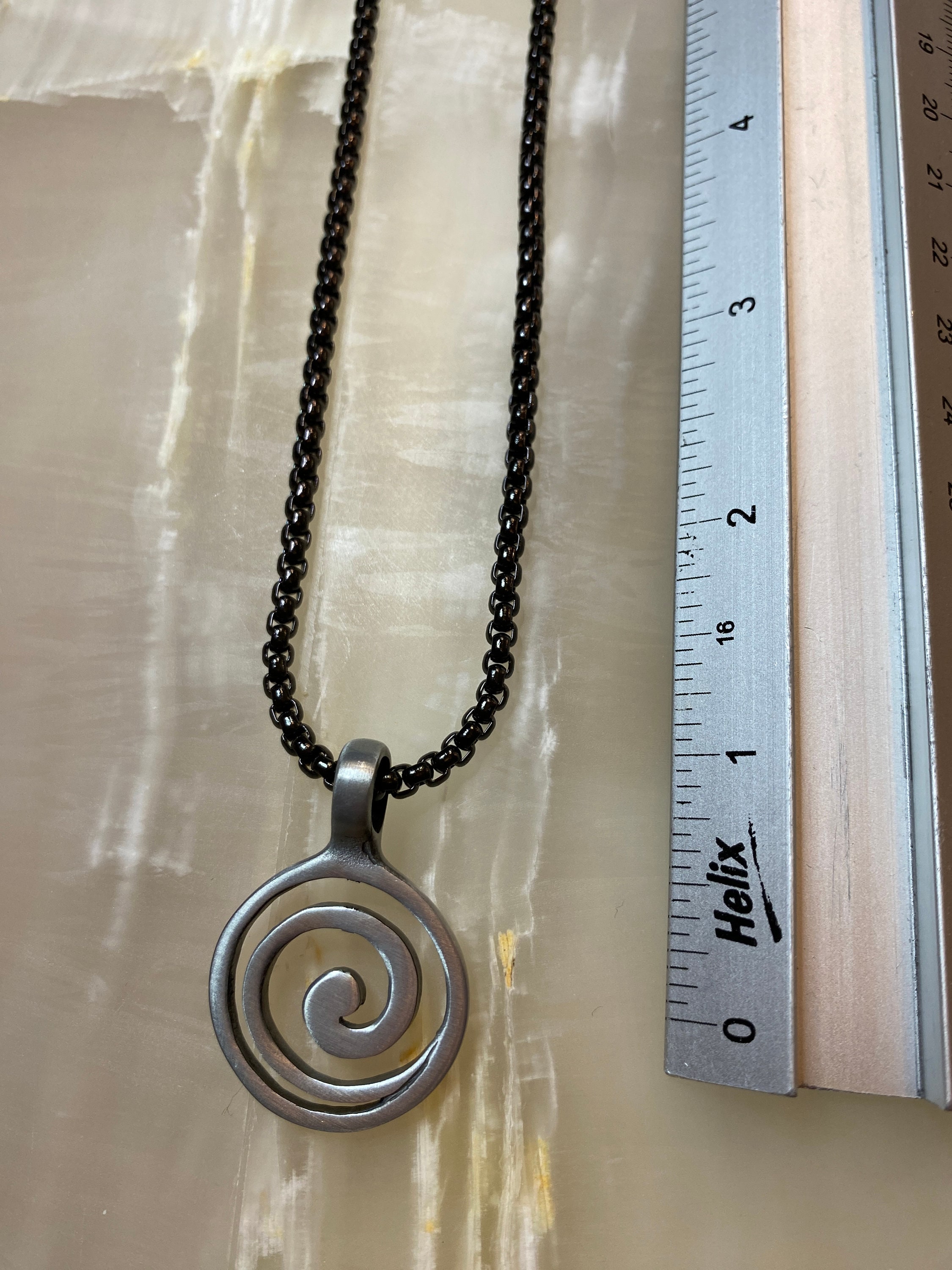 Maori Koru Swirl Pewter Pendant Necklace - Etsy