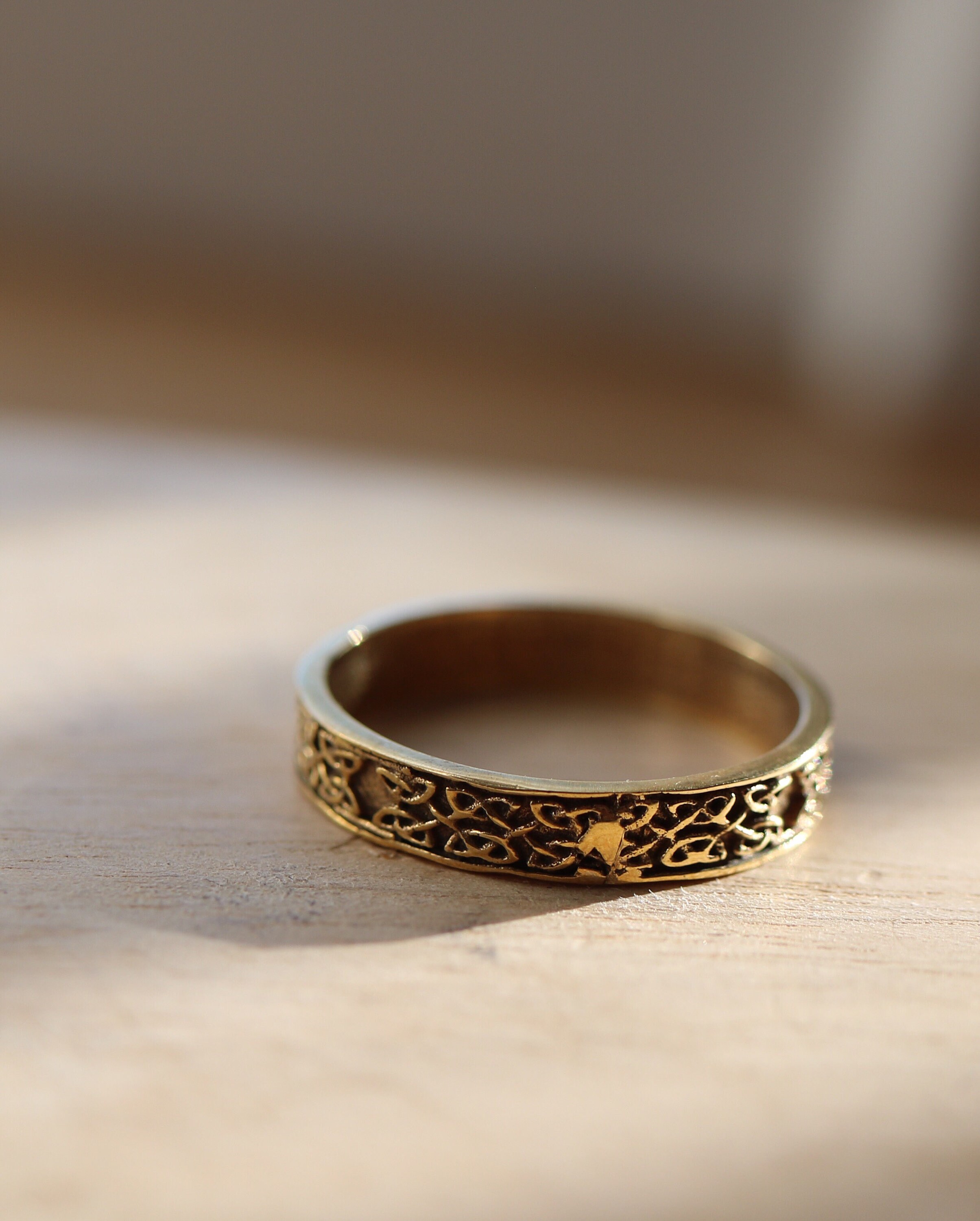 Brass Celtic Ring Celtic Eternal Knot Band | Etsy