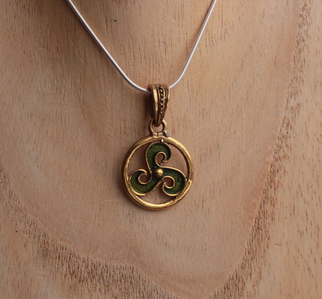 Brass Triskelion Pendant - Etsy