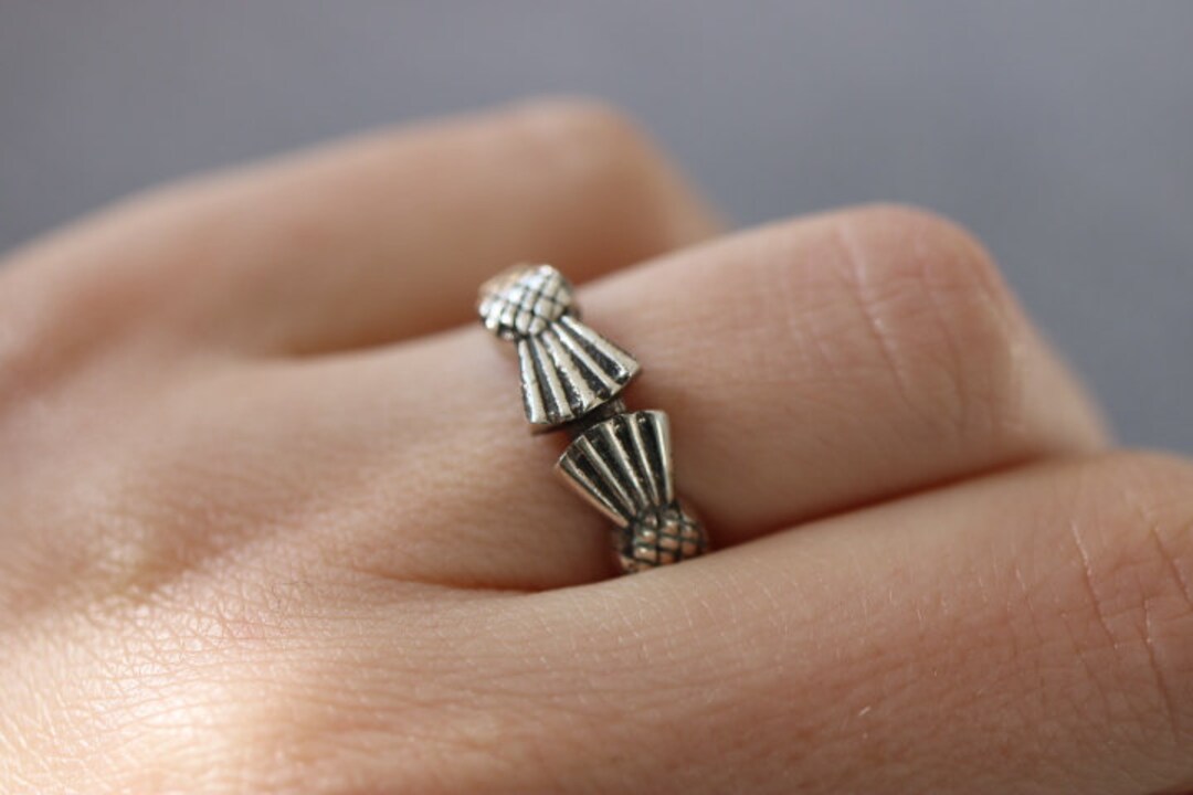 Scottish Thistle Ring 925 Sterling Silver - Etsy