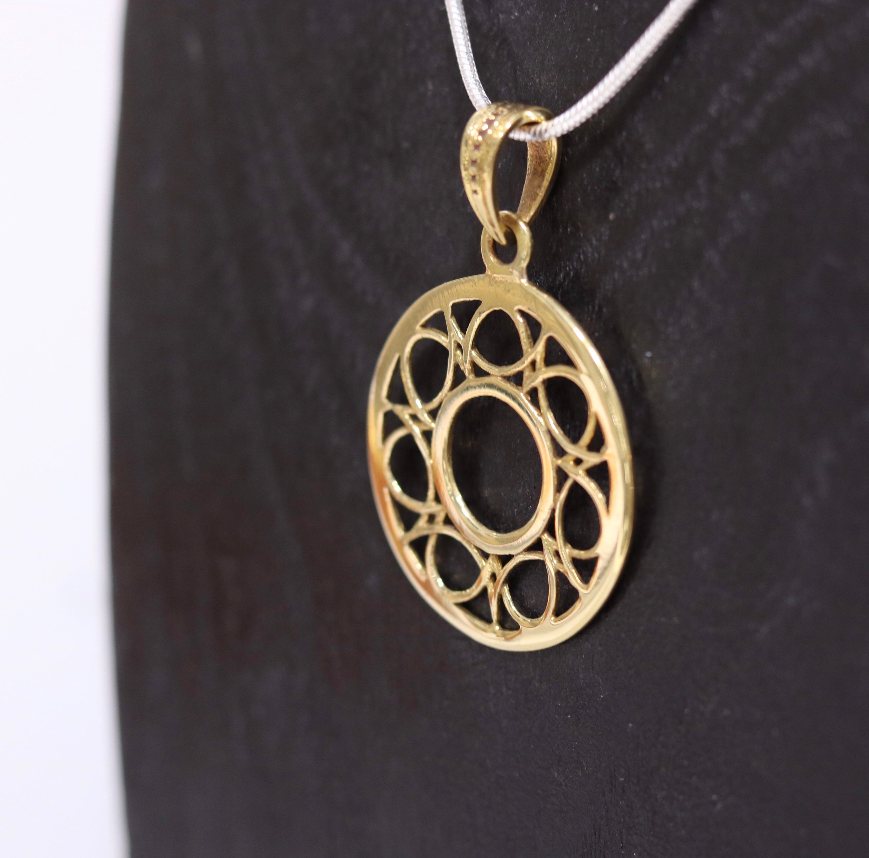 Brass Sun Symbol Pendant (BP-1013) - Etsy