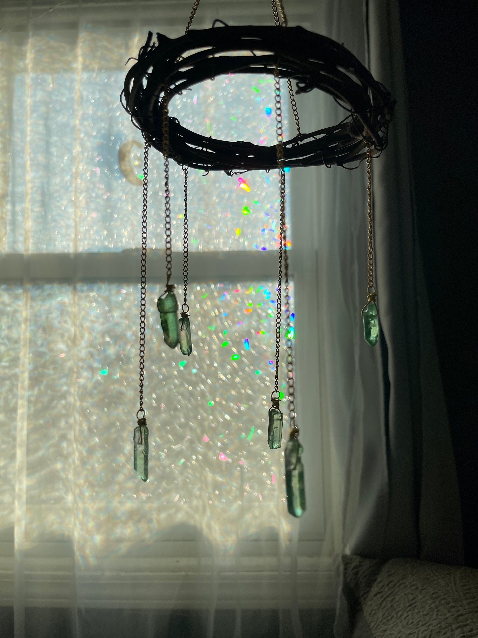 Cottagecore Decor Hanging Aura Quartz Mobile Hanging Quartz - Etsy