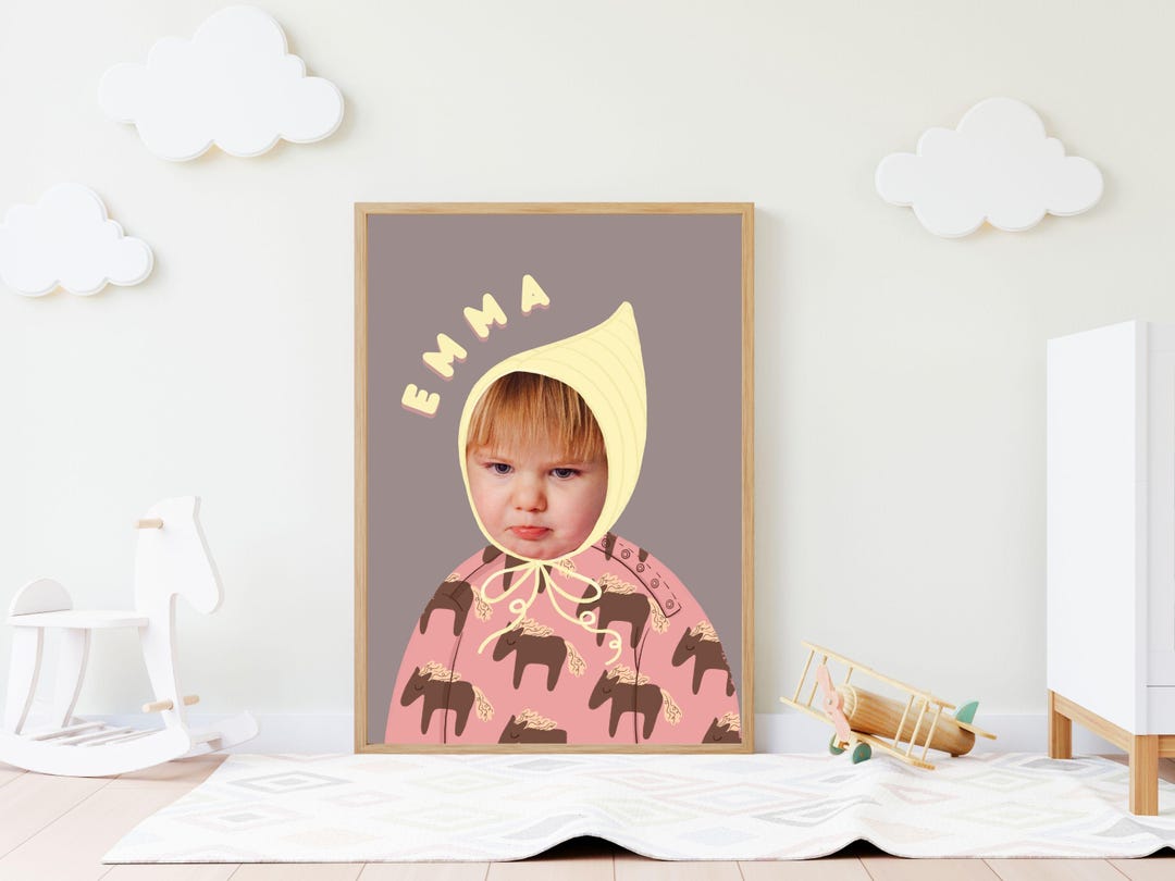 Cute Baby Poster / Personalized Baby Poster / Nursery Decor / Poster ...