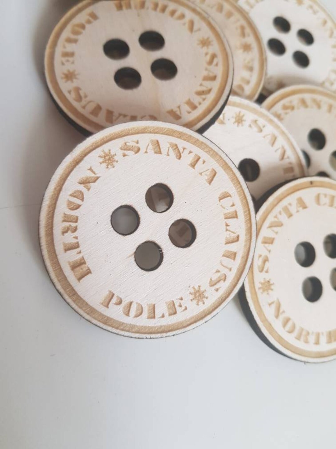 Father Christmas Santa Claus Button Svg Laser Cut File - Etsy