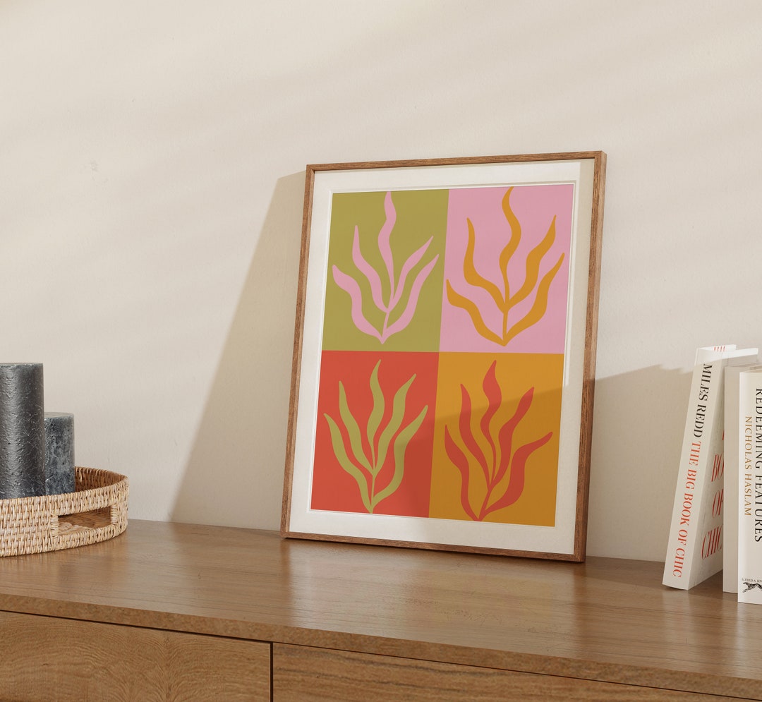 Colorful Plant Printable Poster, Botanical Wall Art, Gift for Plant ...