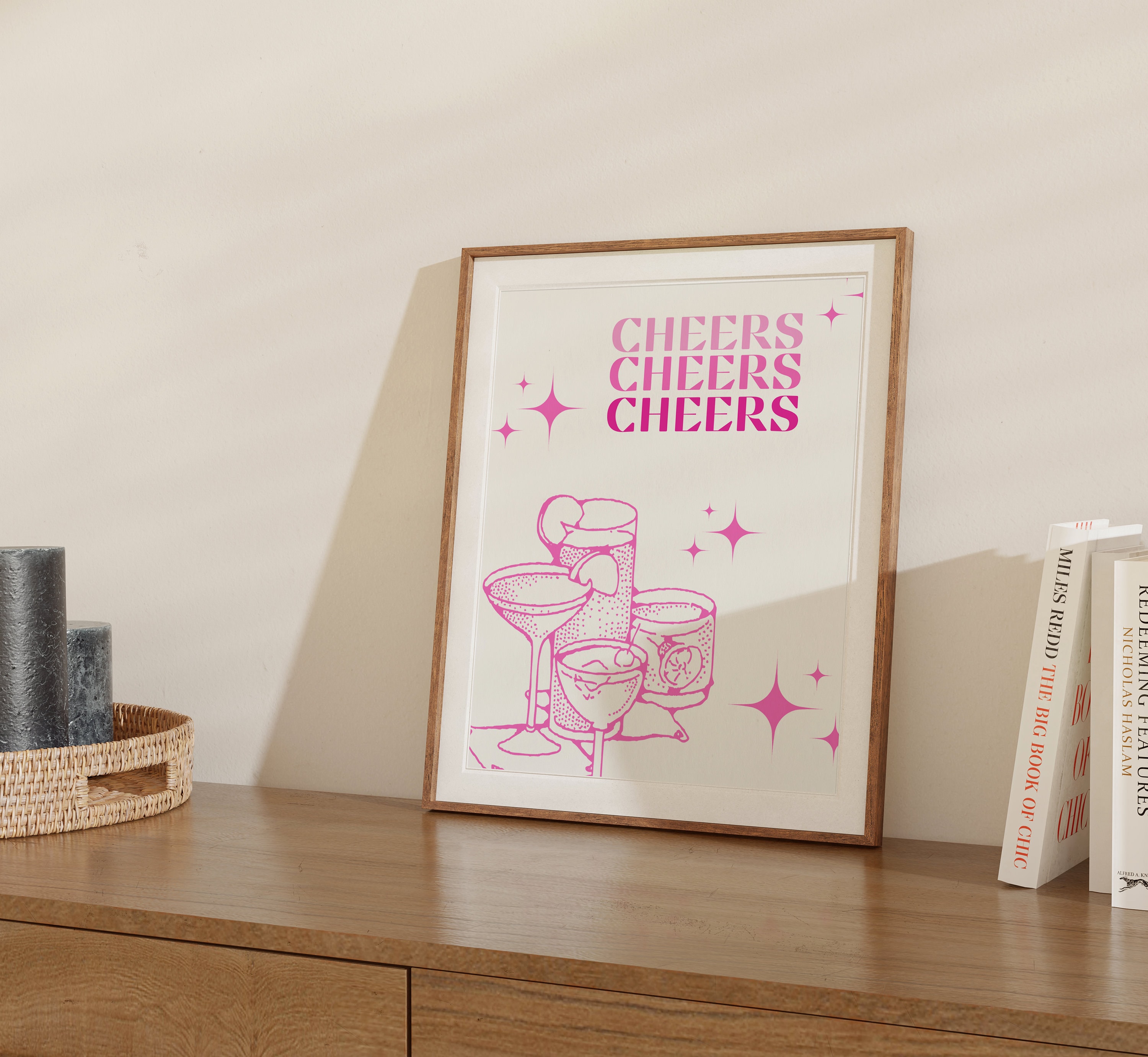 Cheers Printable Poster for Bar Cart Cocktail Wall Art Home - Etsy