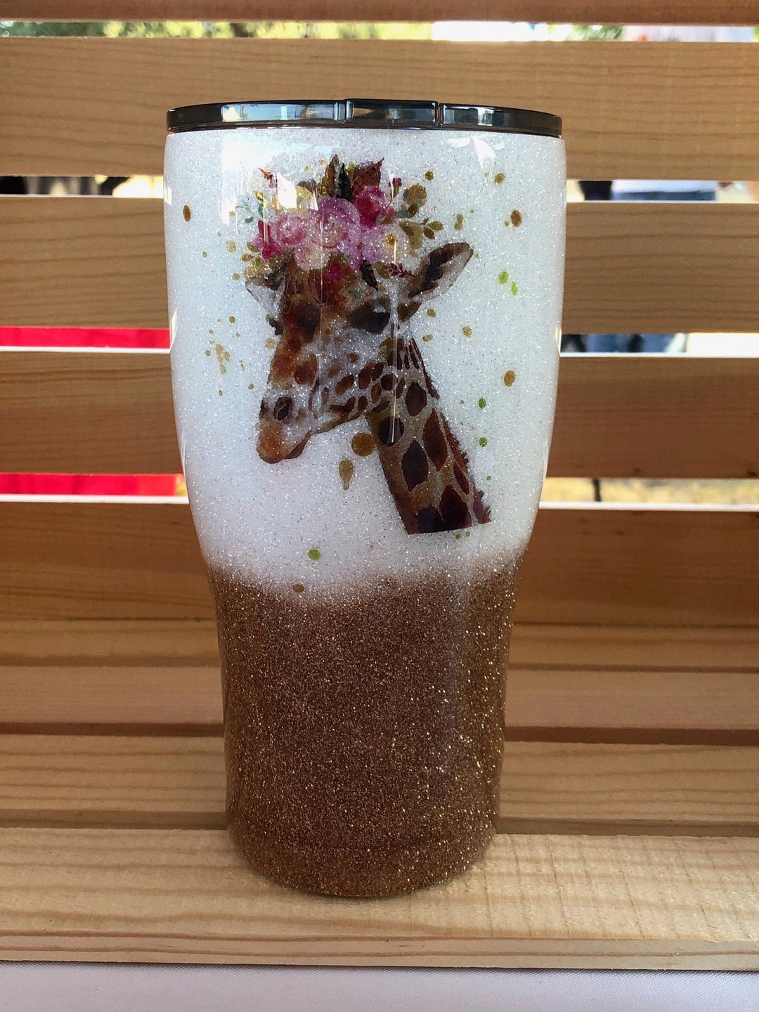 Personalized Giraffe Stand Tall 20 or 30 Ounce Glitter Tumbler - Etsy
