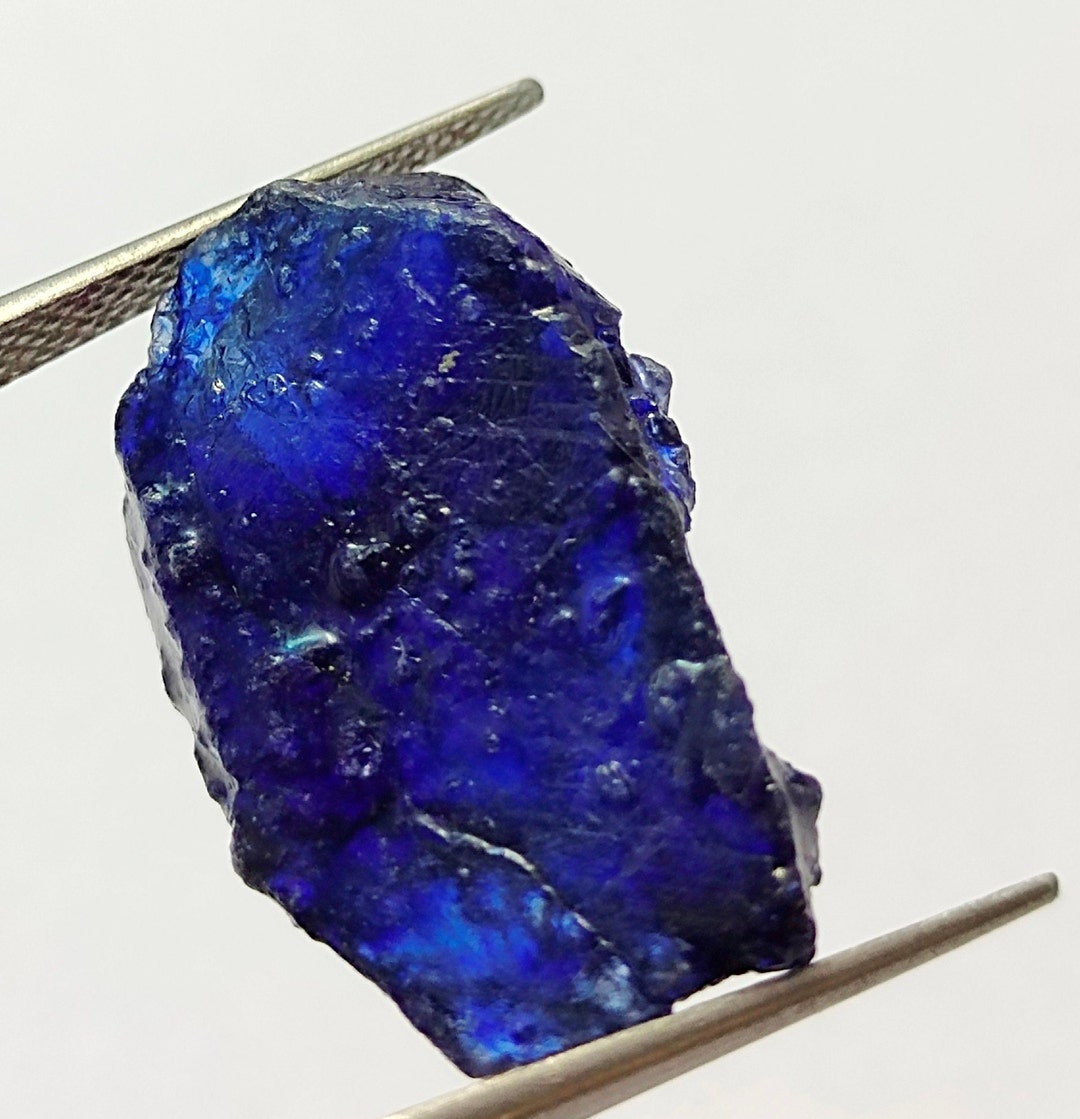 Kashmir Blue Sapphire Rough Gemstone - Natural Loose Sapphire W18-4 - Etsy