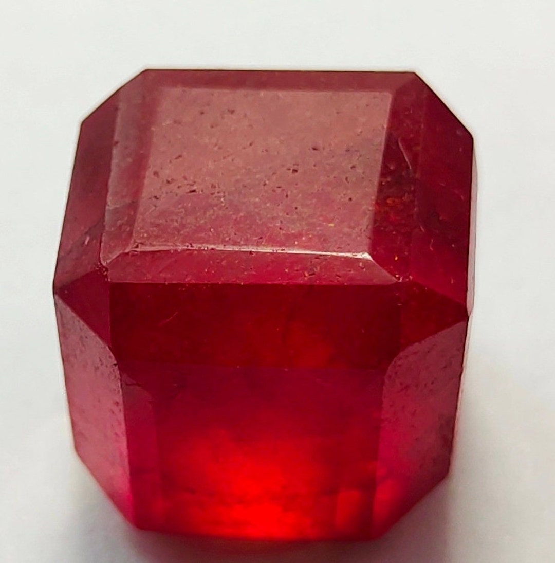 Dyed Red Beryl (bixbite) Cube Gemstone - Africa C66-4 - Etsy
