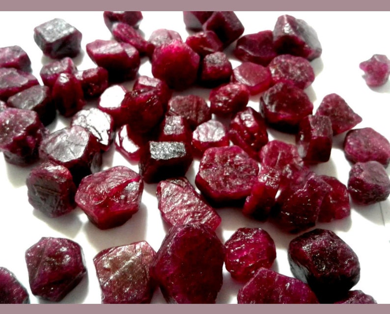 Natural Red Ruby Burma Rough Gemstone Lot - Etsy