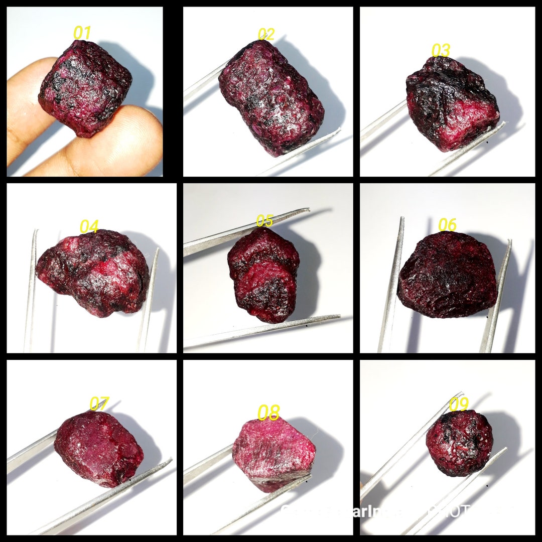 Natural African Red Ruby Rough Loose Gemstone - Etsy
