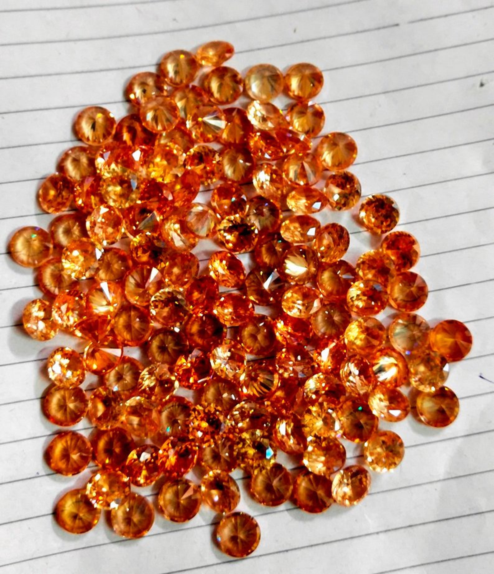 Beautiful Natural Shampion Zircon Round Cut Loose Gemstone - Etsy UK