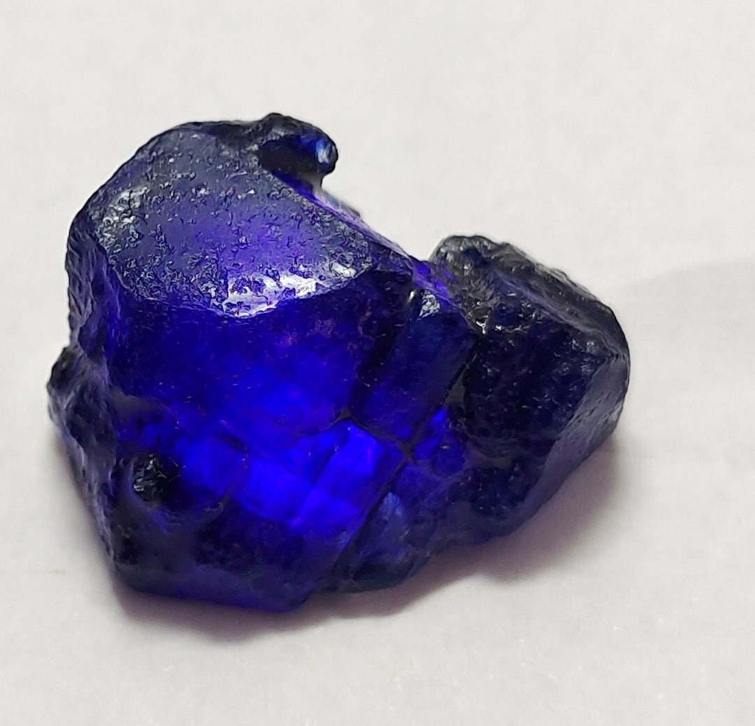 Natural Burma Blue Sapphire Rough Loose Gemstone Genuine Blue Sapphire ...