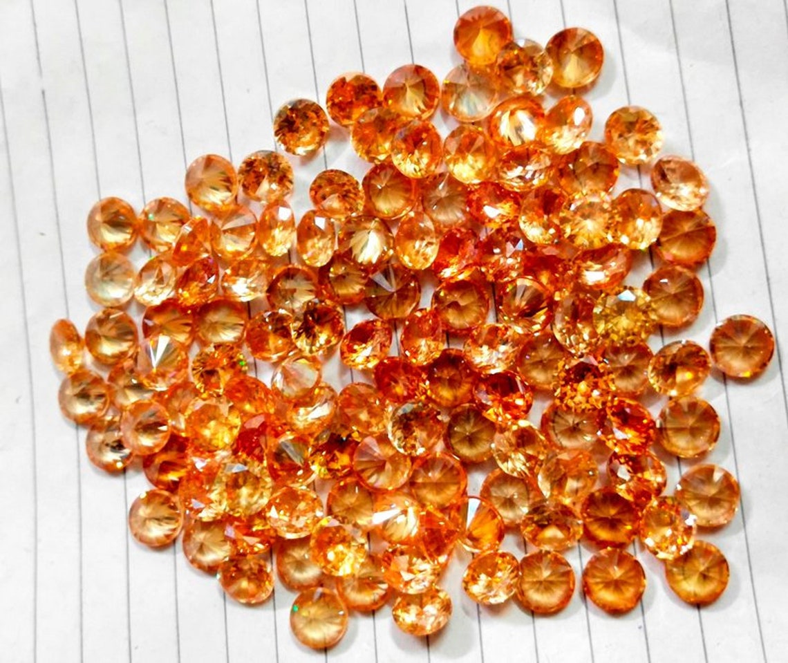 Beautiful Natural Shampion Zircon Round Cut Loose Gemstone - Etsy UK