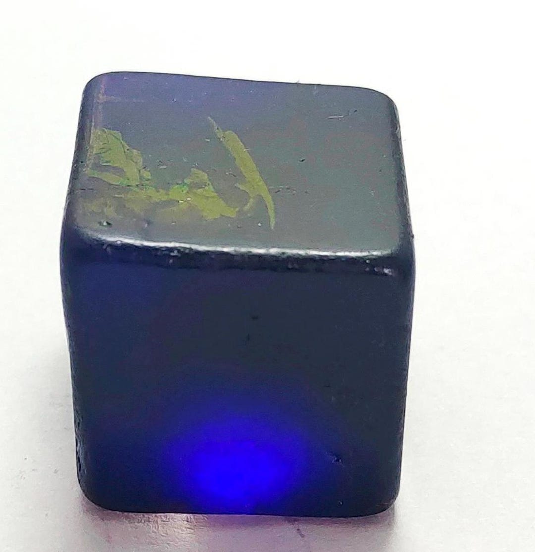 Natural Blue Dark Beryl (maxixe) Cube Shape Loose Gemstone Genuine ...