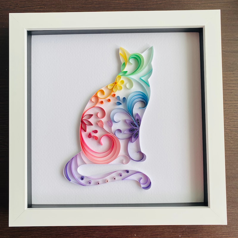 Paper Quilling Cat - Etsy