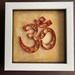 Quilled Red Aum/om on Gold Background Diwali Gift - Etsy