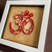 Quilled Red Aum/om on Gold Background Diwali Gift - Etsy