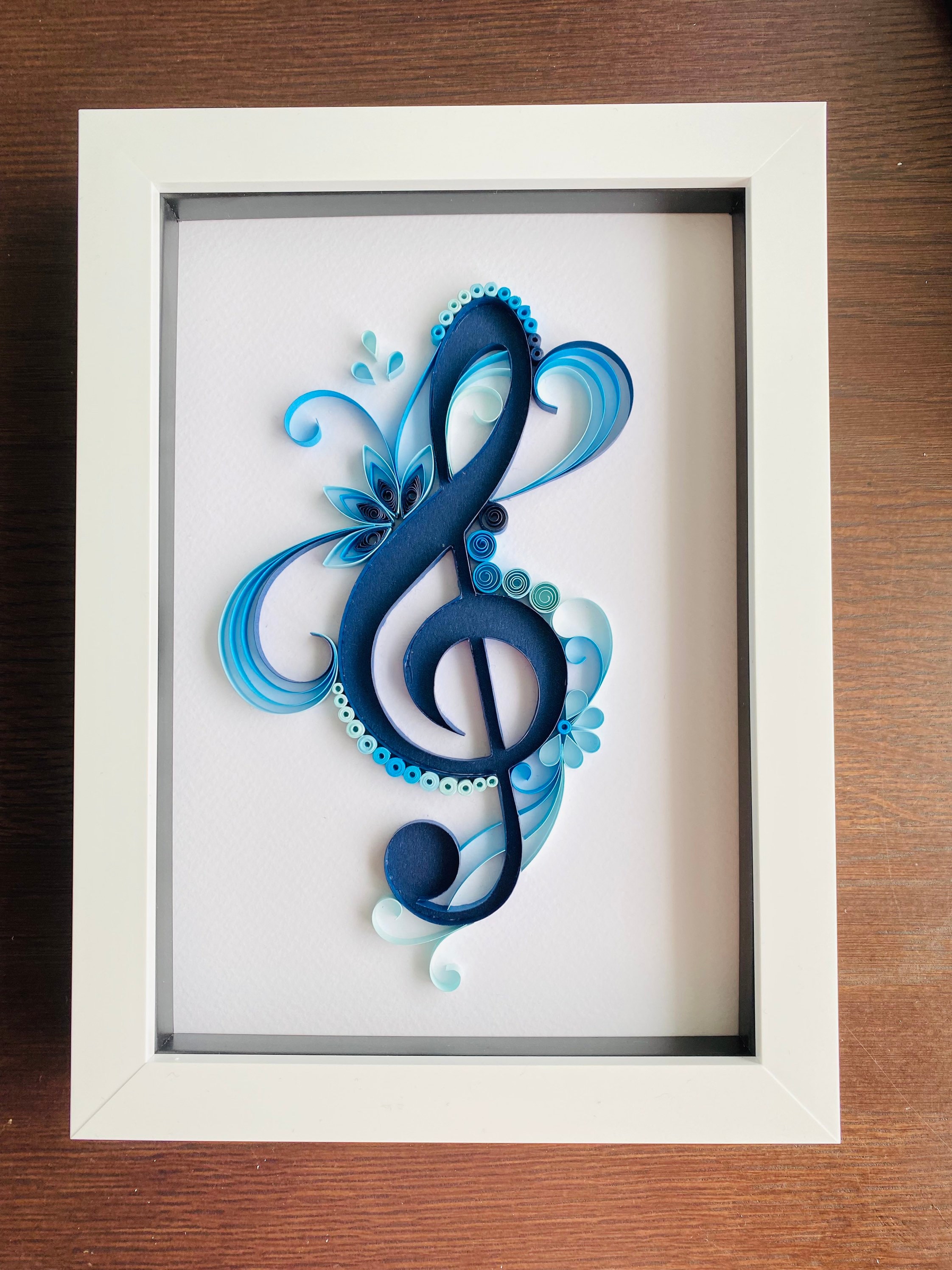 Quilled Treble Clef Music Teacher Gift Music Lover Gift - Etsy UK