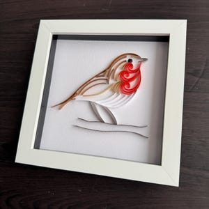 Quilled Robin Frame- Quilled Art -made to Order and Can Be Personalised ...