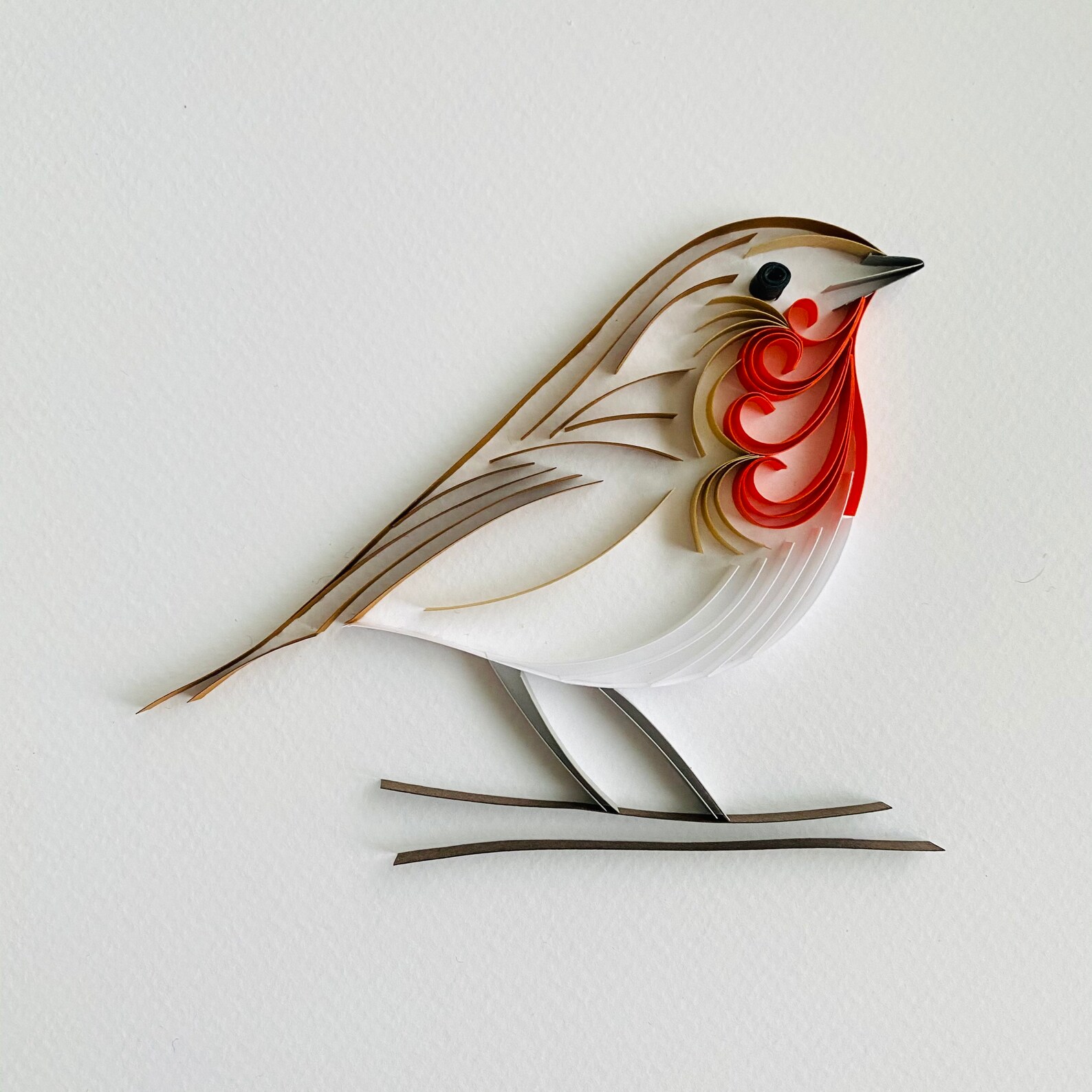 Quilled Robin Frame Quilled Art made to Order and Can Be - Etsy UK