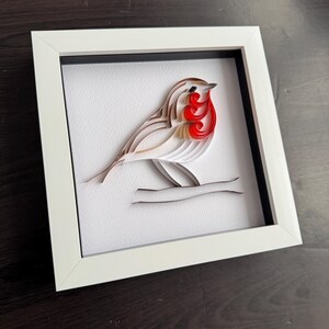 Quilled Robin Frame- Quilled Art -made to Order and Can Be Personalised ...