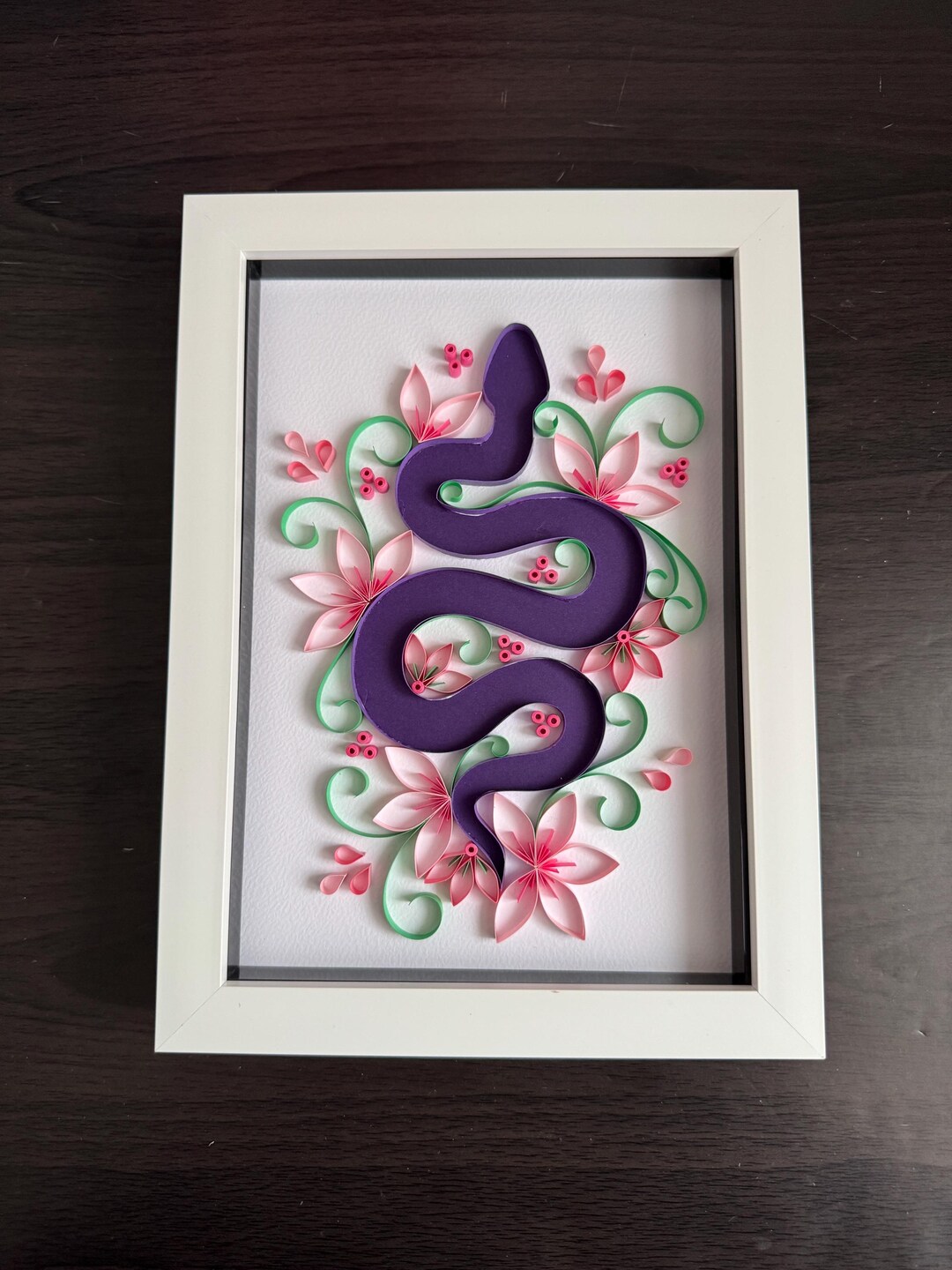 Quilled Floral Purple Snake - Etsy