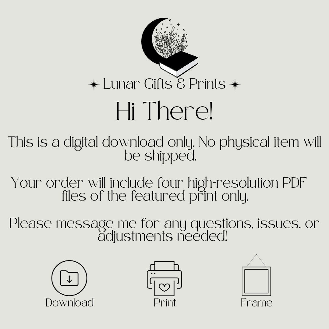 ACOTAR Inspired Art Print i Had Become the Music and the Fire and the ...