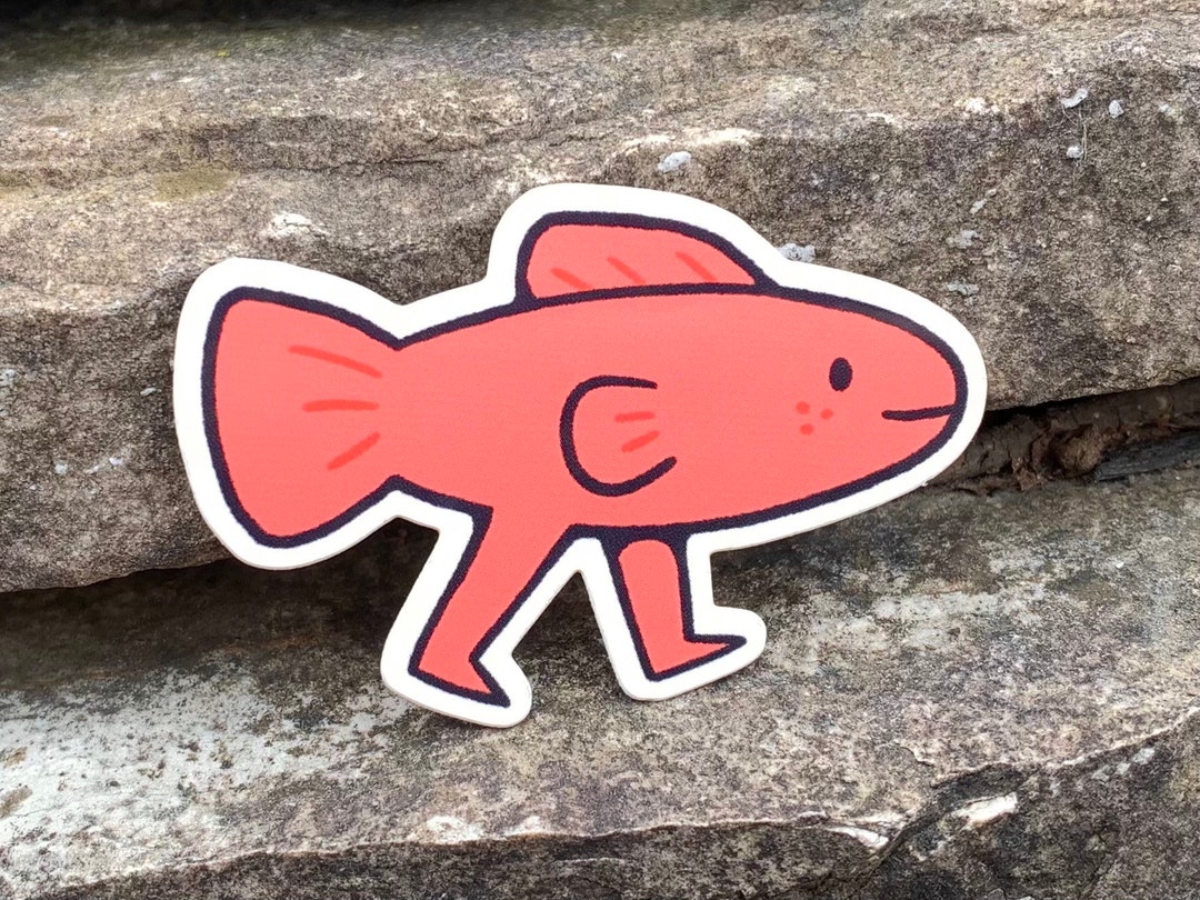 Samson Fish With Legs Vinyl Sticker // Weatherproof Sticker for Car ...