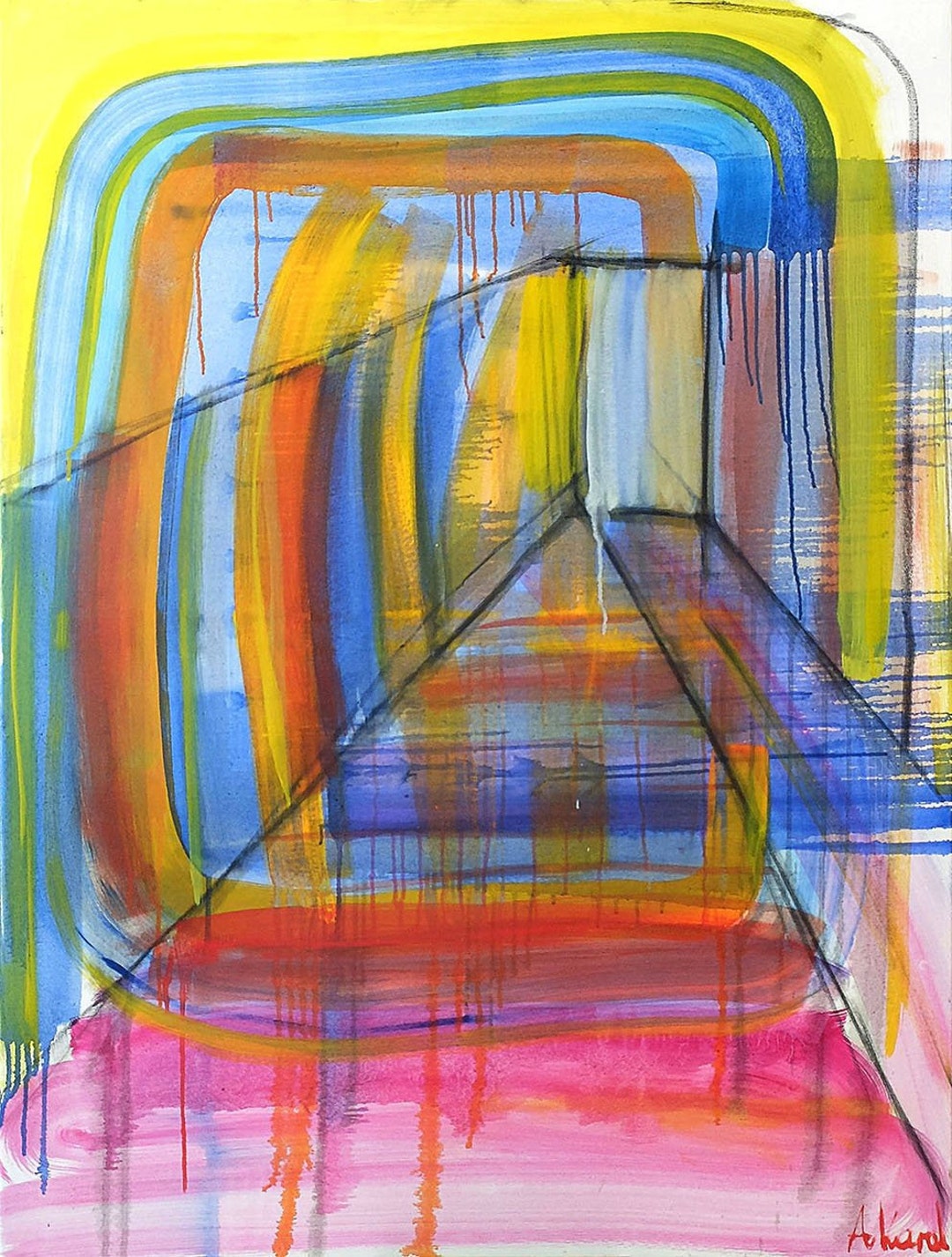 Nirvana, Abstract Oil on Canvas, Charcoal, Painting, Interior Decor - Etsy