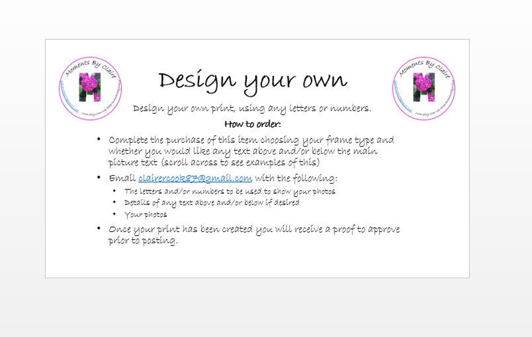 Design Your Own Print. Bespoke Framed Print. Personalised - Etsy