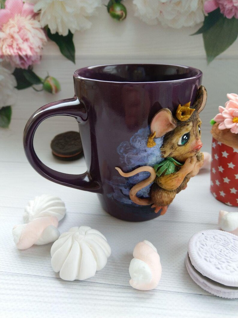 Mouse Sculpture Mouse Mug Cup Mouse Gifts Funny Rat Gift | Etsy