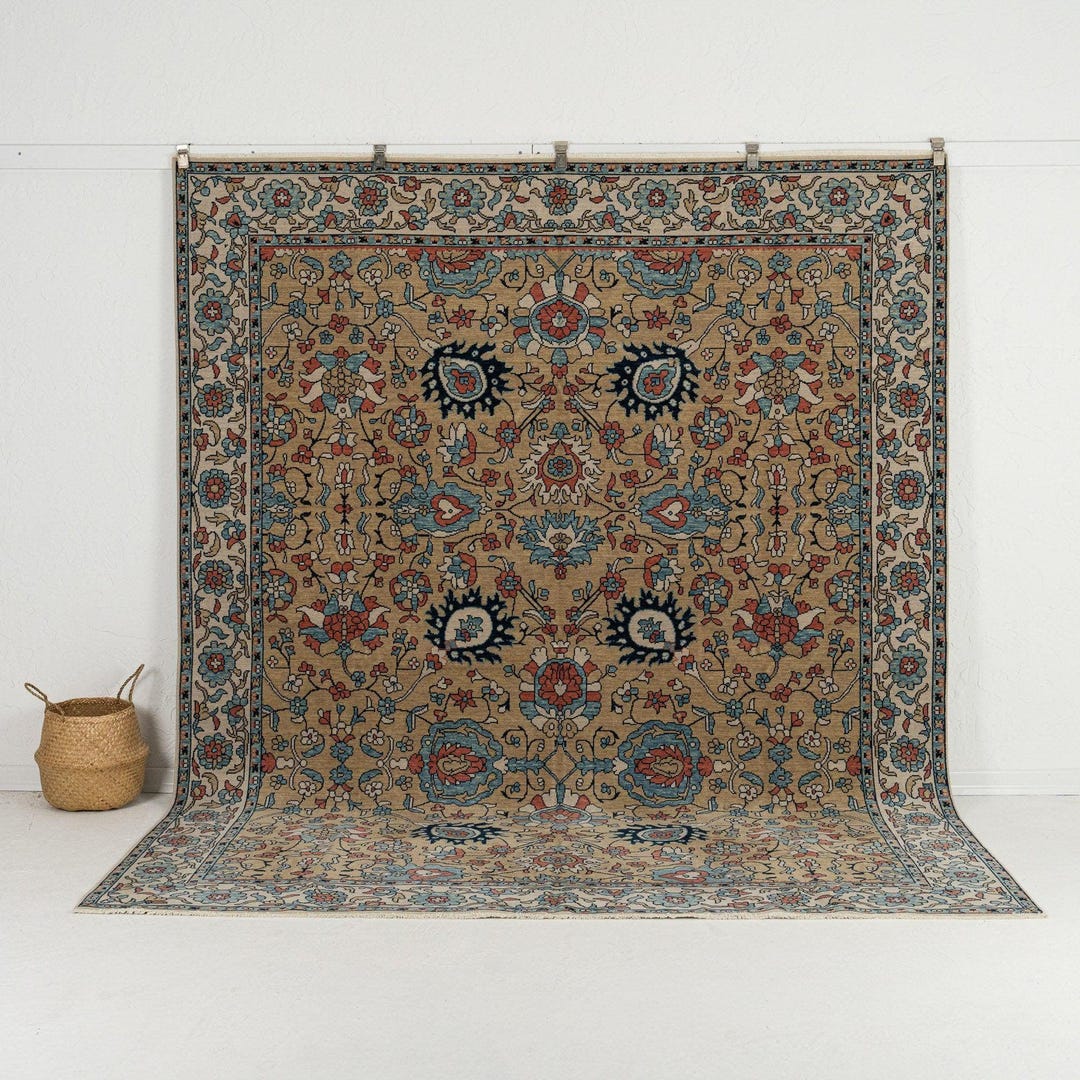 8x10 Brown Vintage Design Turkish Rug - Brown Wool Area Rug for Living ...