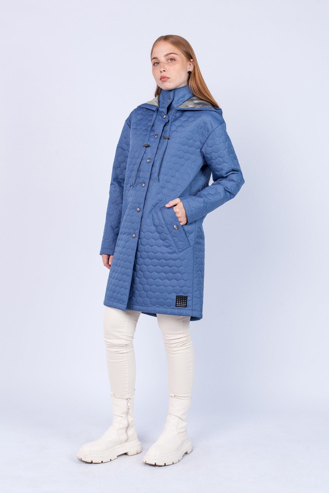 Women's Blue Fashion Unique Raincoat ''amsterdam 398 - Etsy