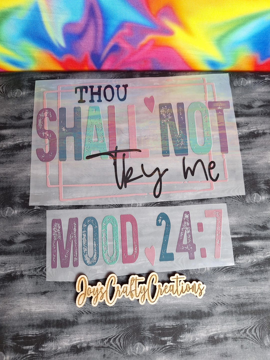 Thou Shall Not Try Me With Arm Sleeve Mood DTF Transfer Ready to Press ...