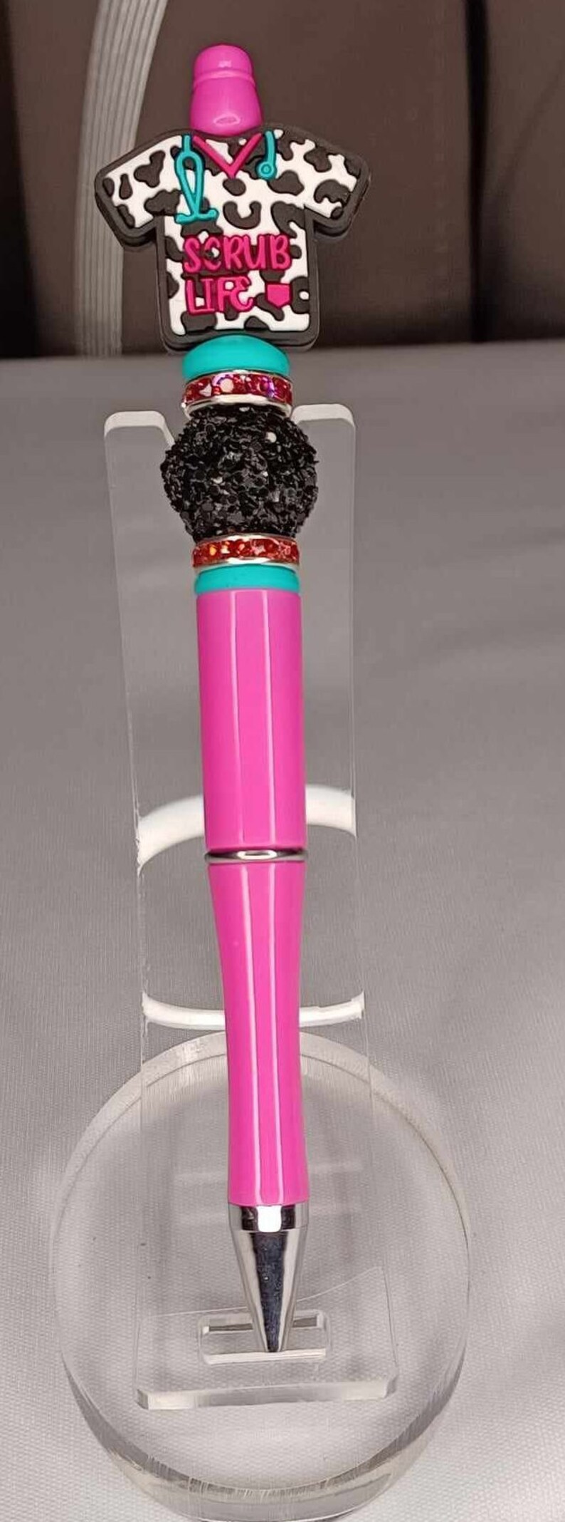 Beaded Pen With Silicone Beads, Scrub Life Pen, Bling Pen, Custom Pen ...