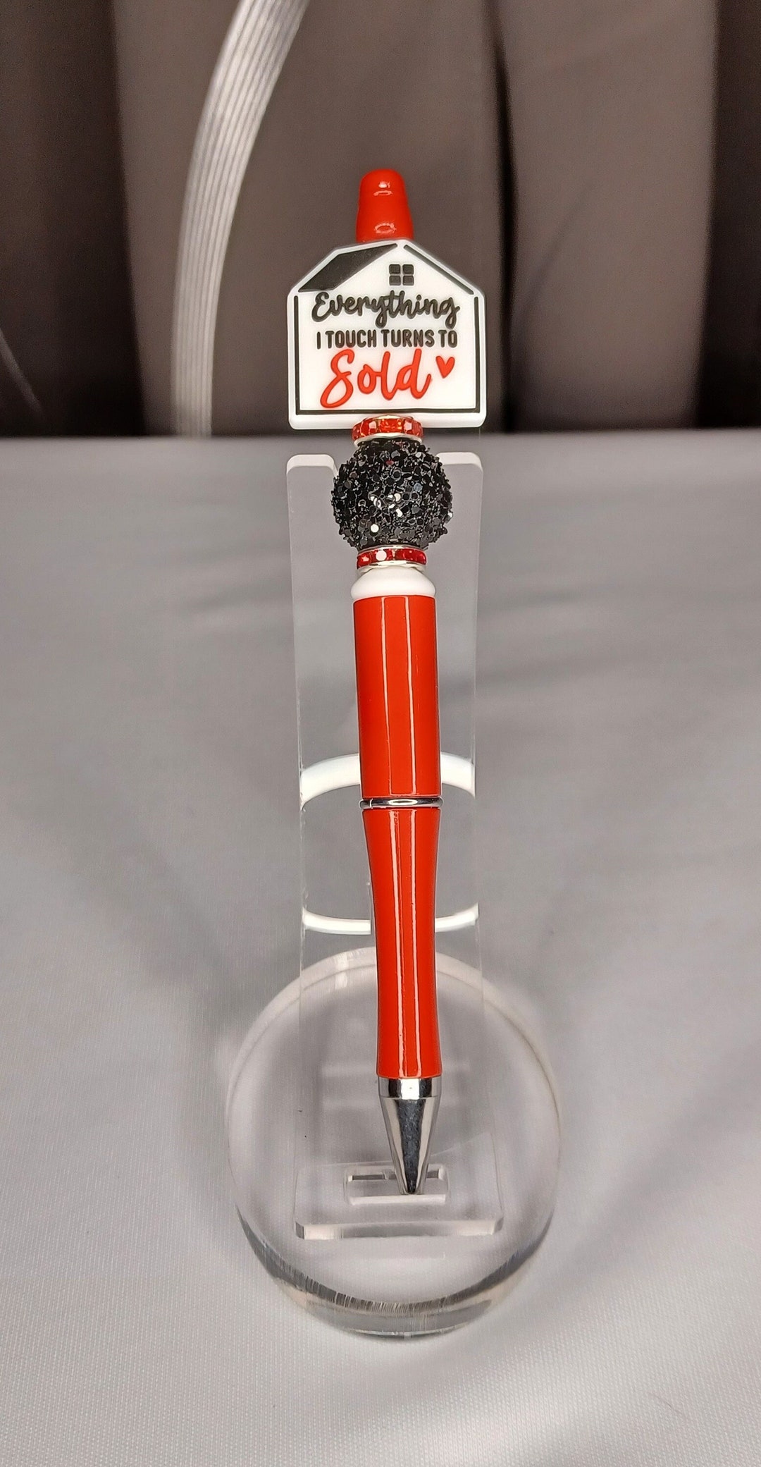 Beaded Pen With Silicone Beads, Realtor Everything I Touch Turns to ...