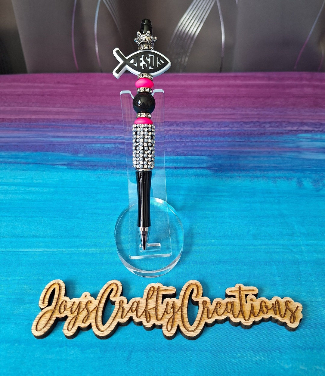 Jesus Fish Pen, Silicone Beaded Pen, Pen, Ballpoint Ink Pen, Gift for ...