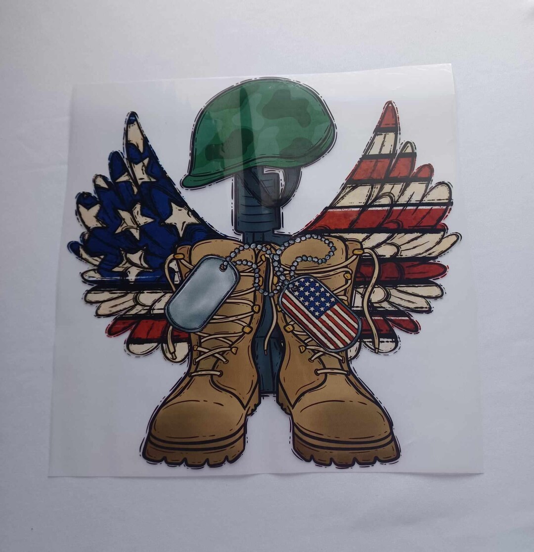 Combat Boot Wings DTF Transfer Ready to Press DTF Transfer - Etsy