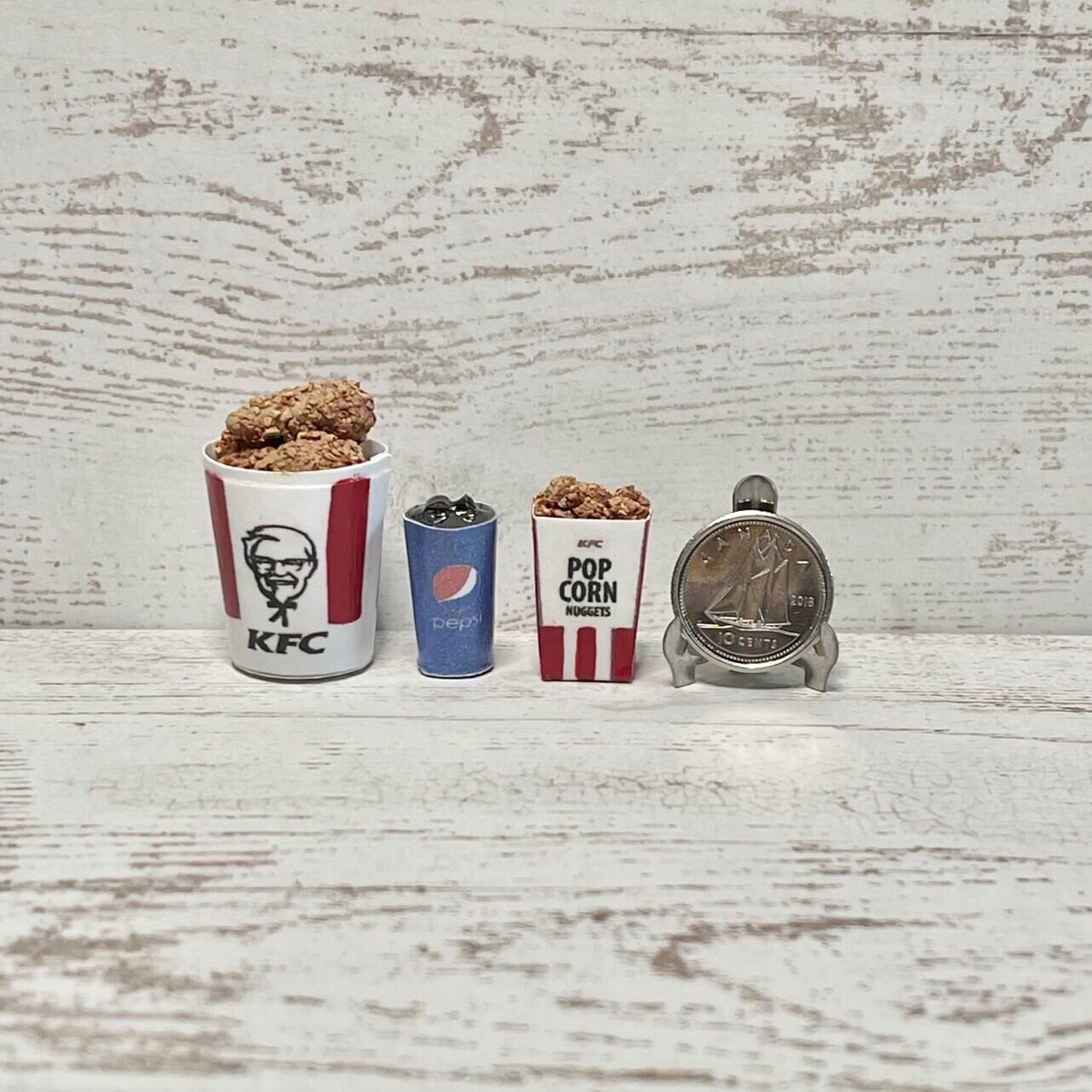 Miniature KFC Set Bucket Popcorn Chicken and Pepsi Drink - Etsy