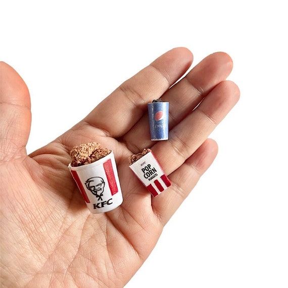 Miniature KFC Set Bucket Popcorn Chicken and Pepsi Drink - Etsy
