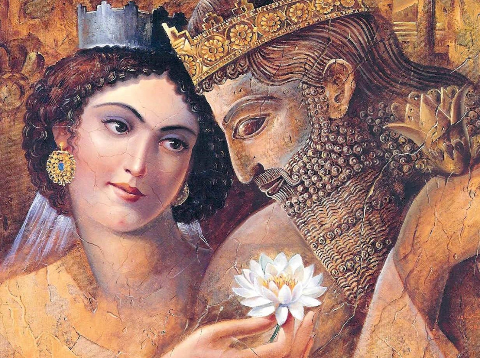 Arte clásico persa antiguo Princesa persa pintura impresión | Etsy