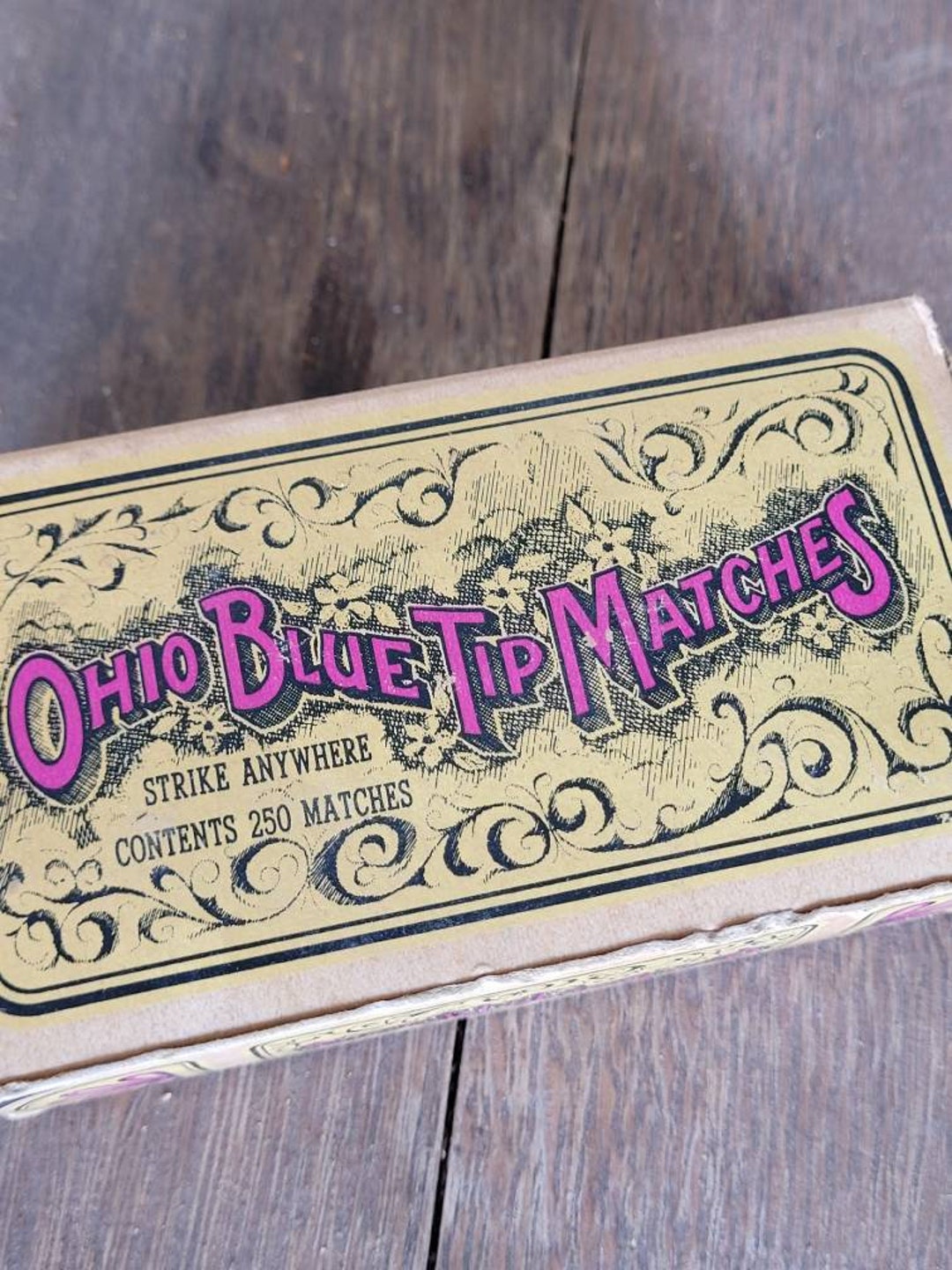 Ohio Blue Tip Match Box - Etsy
