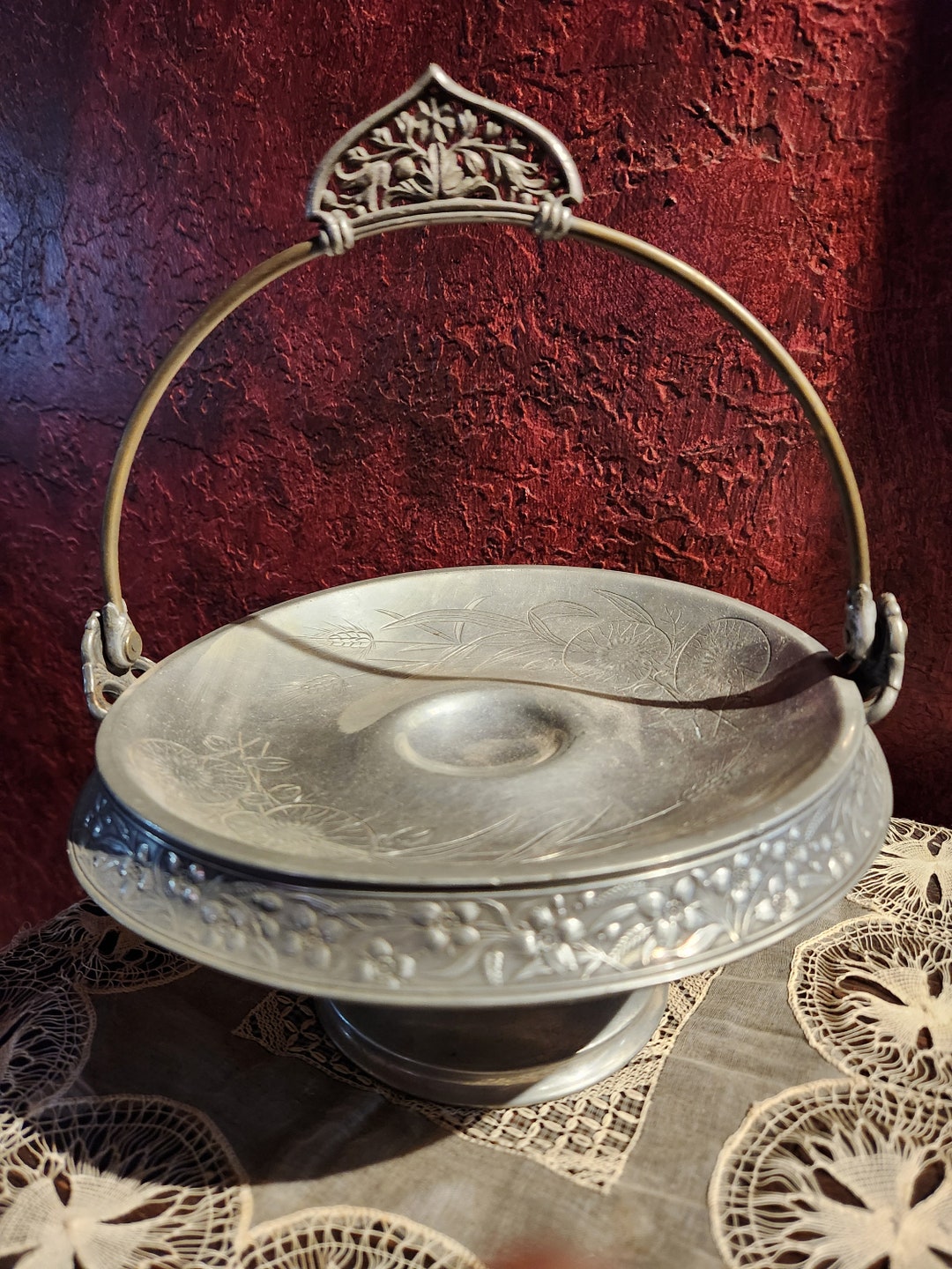 Antique Simpson Hall & Miller Bride Basket - Etsy